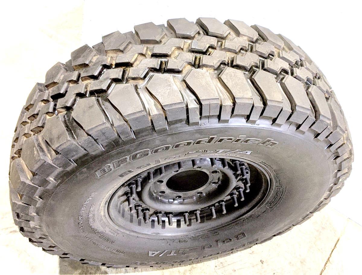 BF Goodrich Baja T/A 37X12.50R16.5LT Radial Tire Mounted on 24 Bolt Rim 100% Tread HMMWV